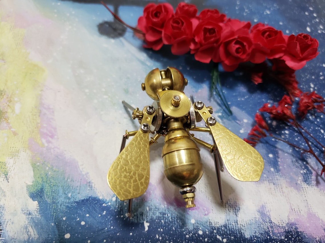 Steampunk Mechanical Insect Praying Bee All-metal Handmade | Etsy