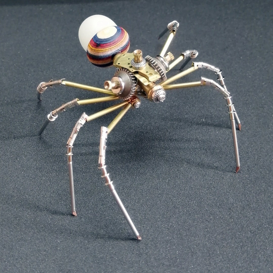 Steampunk Mechanical Wooden Spider Handmade Home Decor Creative Small ...