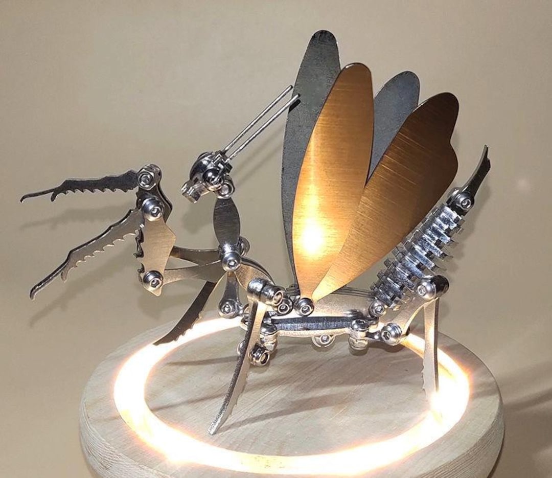 Steampunk Mechanical Stainless Steel Mantis| Handcrafted Insect ...