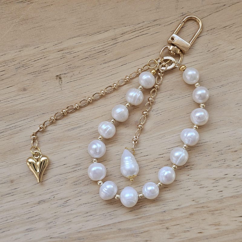 Pearl Key Chain - Etsy