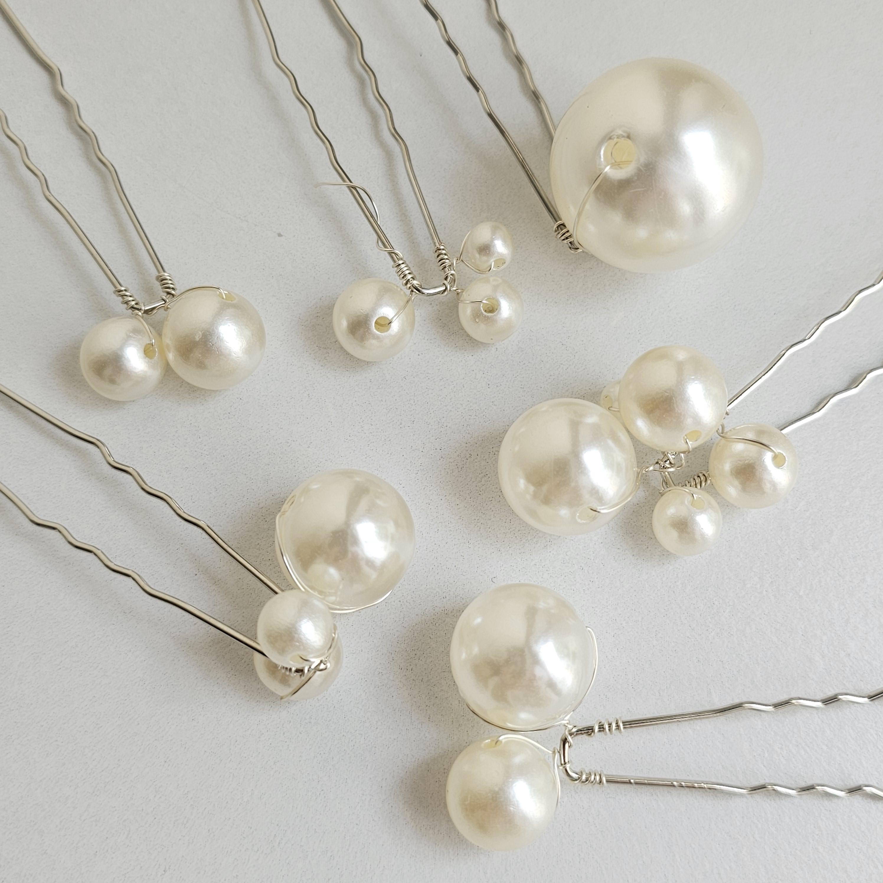 Bridal Hair Accessory*bridal Pearls Hair Pins*wedding Hair Piece*pearls ...