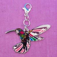 Hummingbird Keychain, Hummingbird Charm, Bird Keychain, Personalized ...