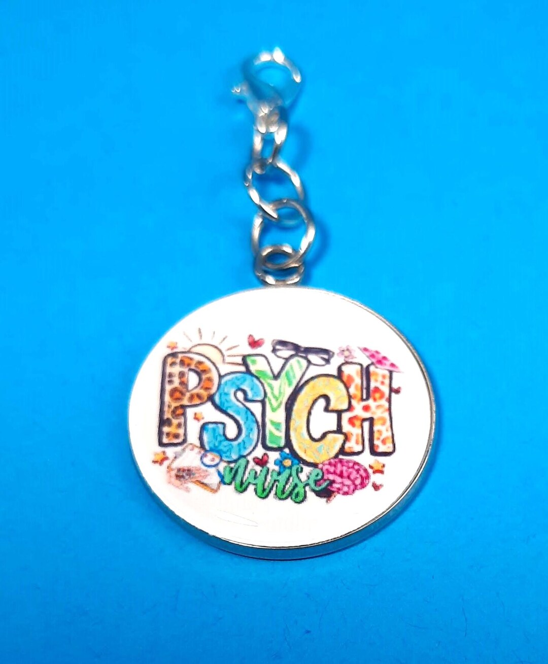 Charm Psych Nurse - 1" or 1.25" Design - Badge Reel Charm CH-M1004G - Etsy