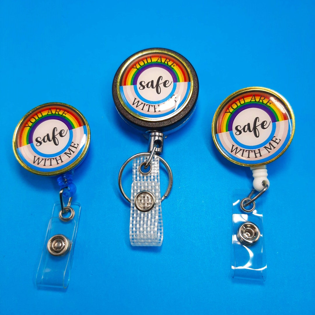 Badge Reel - You Are Safe With Me - Great for Nurses and All Healthcare ...