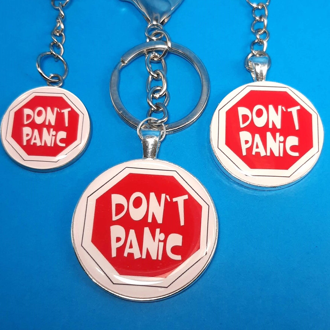 Key Chain Don't Panic Stop Sign KC-M1008B - Etsy