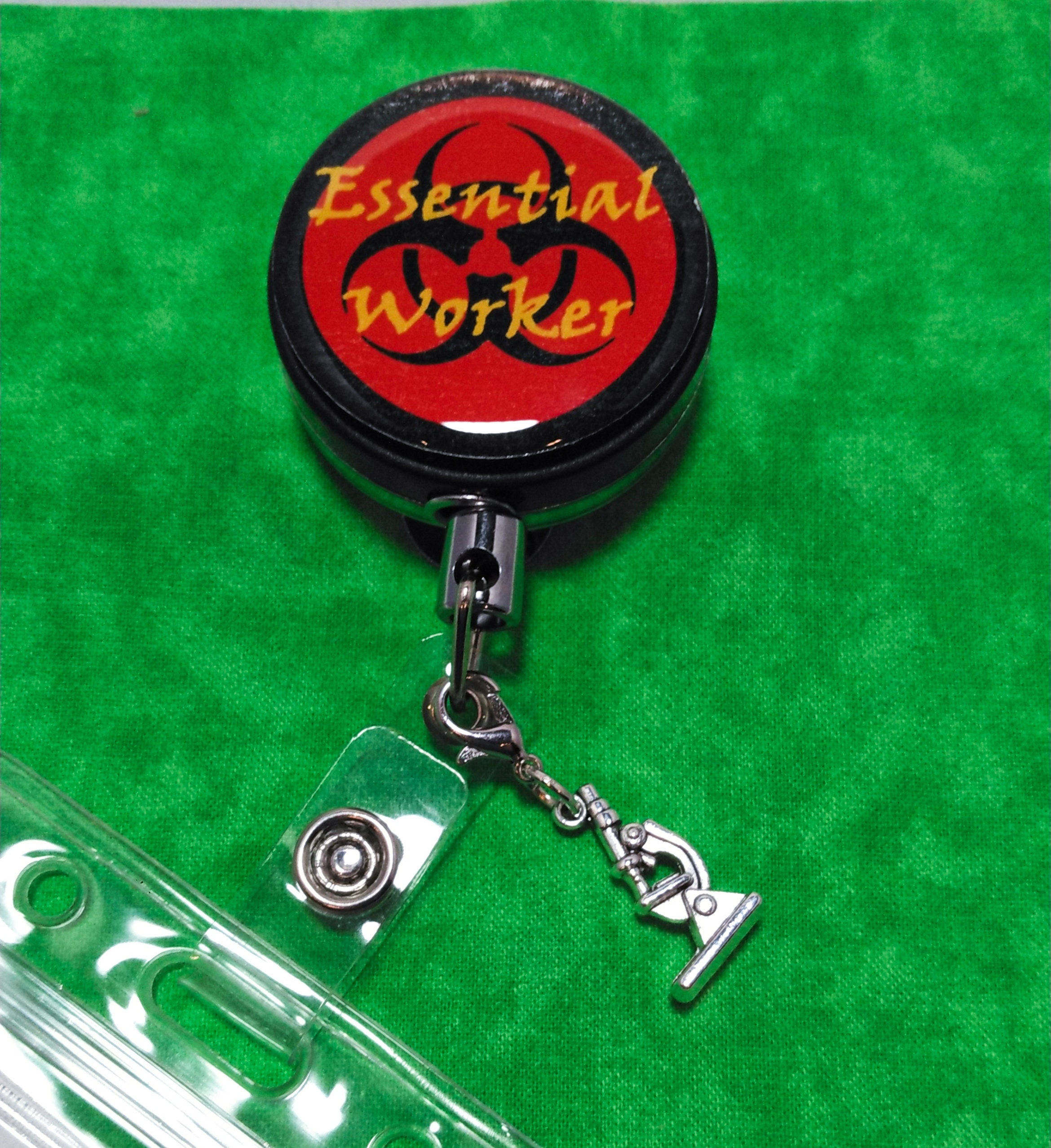 Silver Laboratory Badge Charms Microscope Lab Tech - Etsy UK