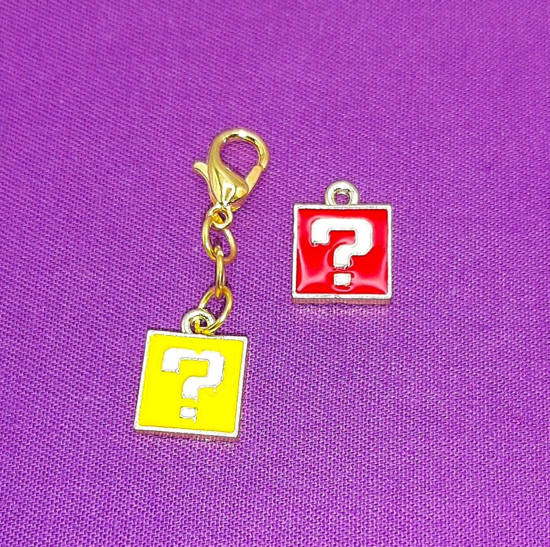 Question Mark Charm: Enamel Badge Reel Accessory CH-1412 - Etsy