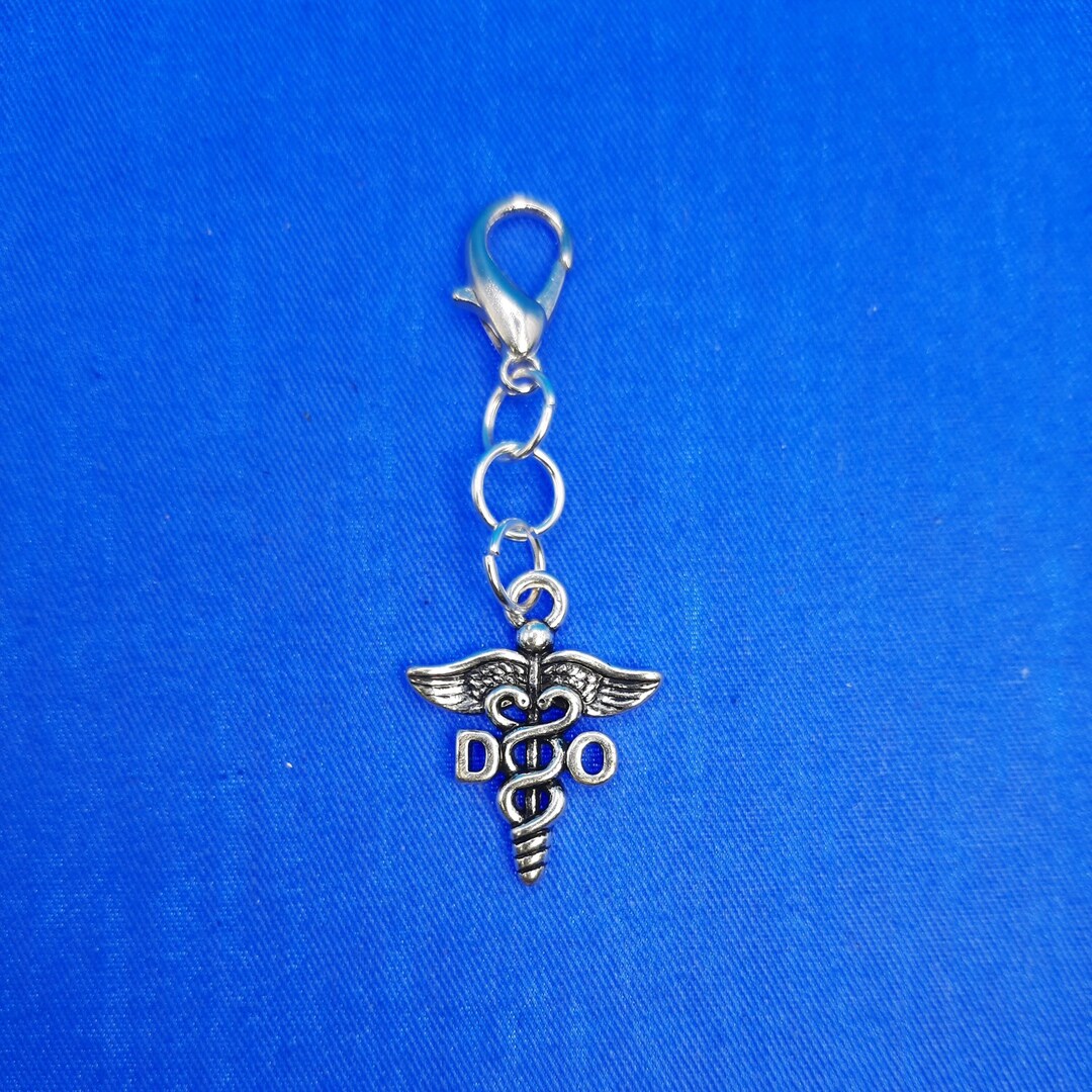 Doctor of Osteopathic Medicine DO W/ Caduceus Badge Reel Charm - Zipper ...