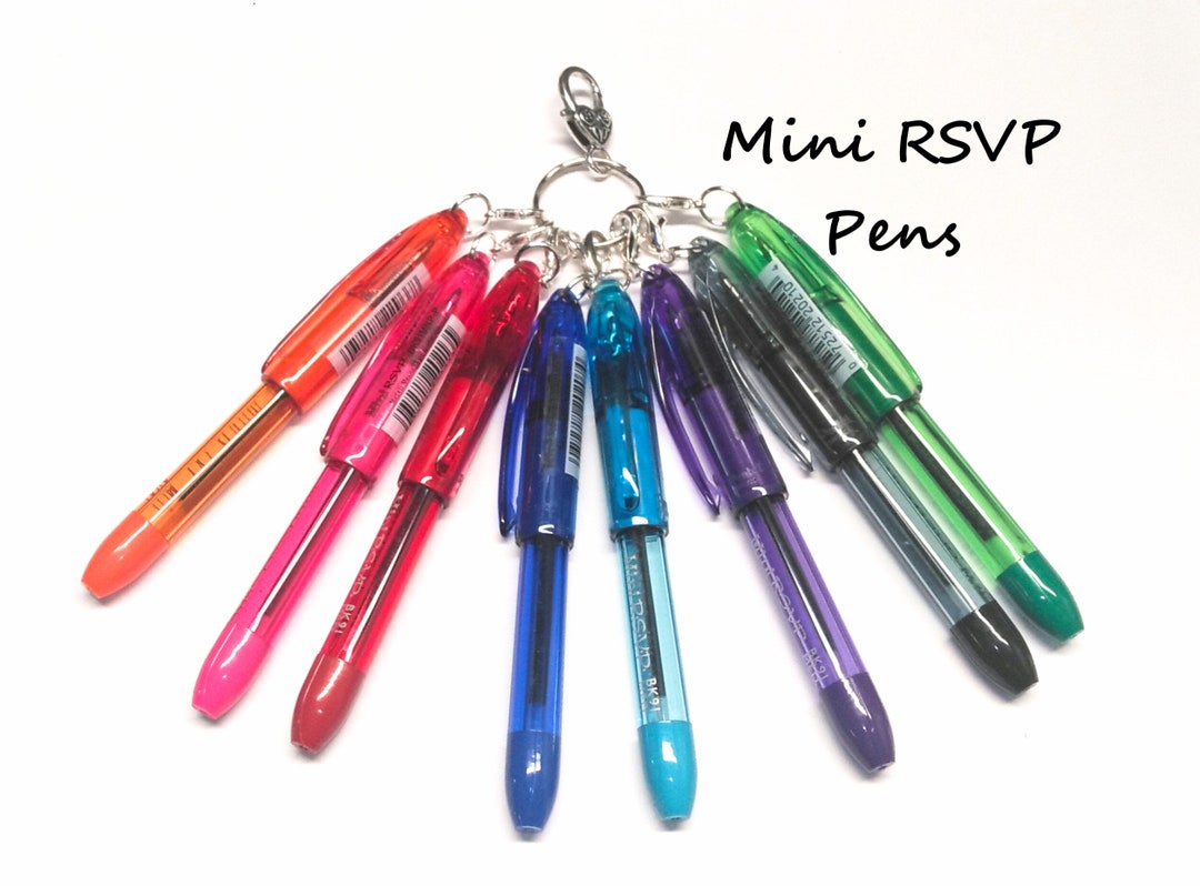 Mini RSVP Ballpoint Pen With Clasp: Badge Reel, Purse, Backpack - Etsy