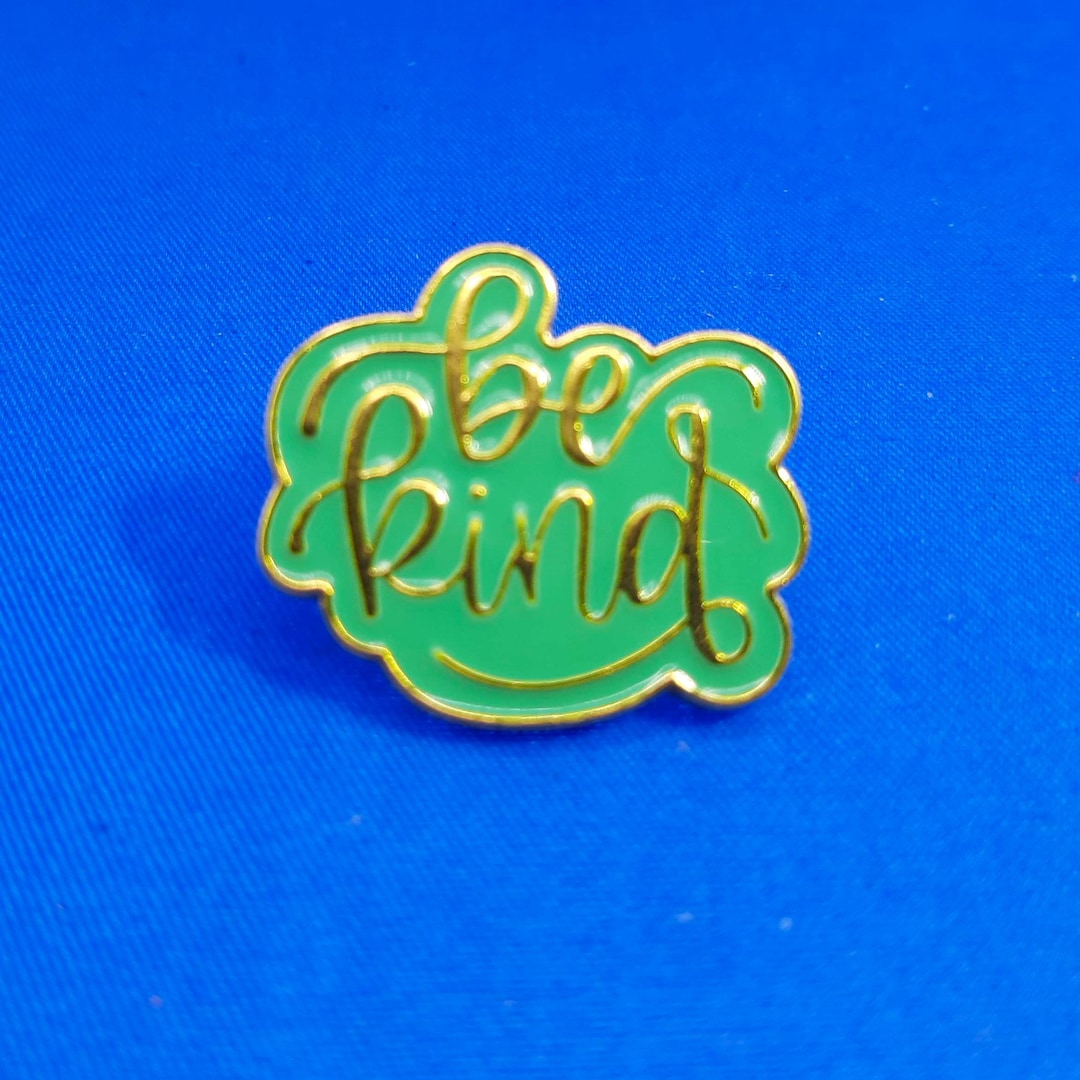 Be Kind Enamel Pin Enamel Pin W/ Gift Cards You Choose Your Card SKU ...