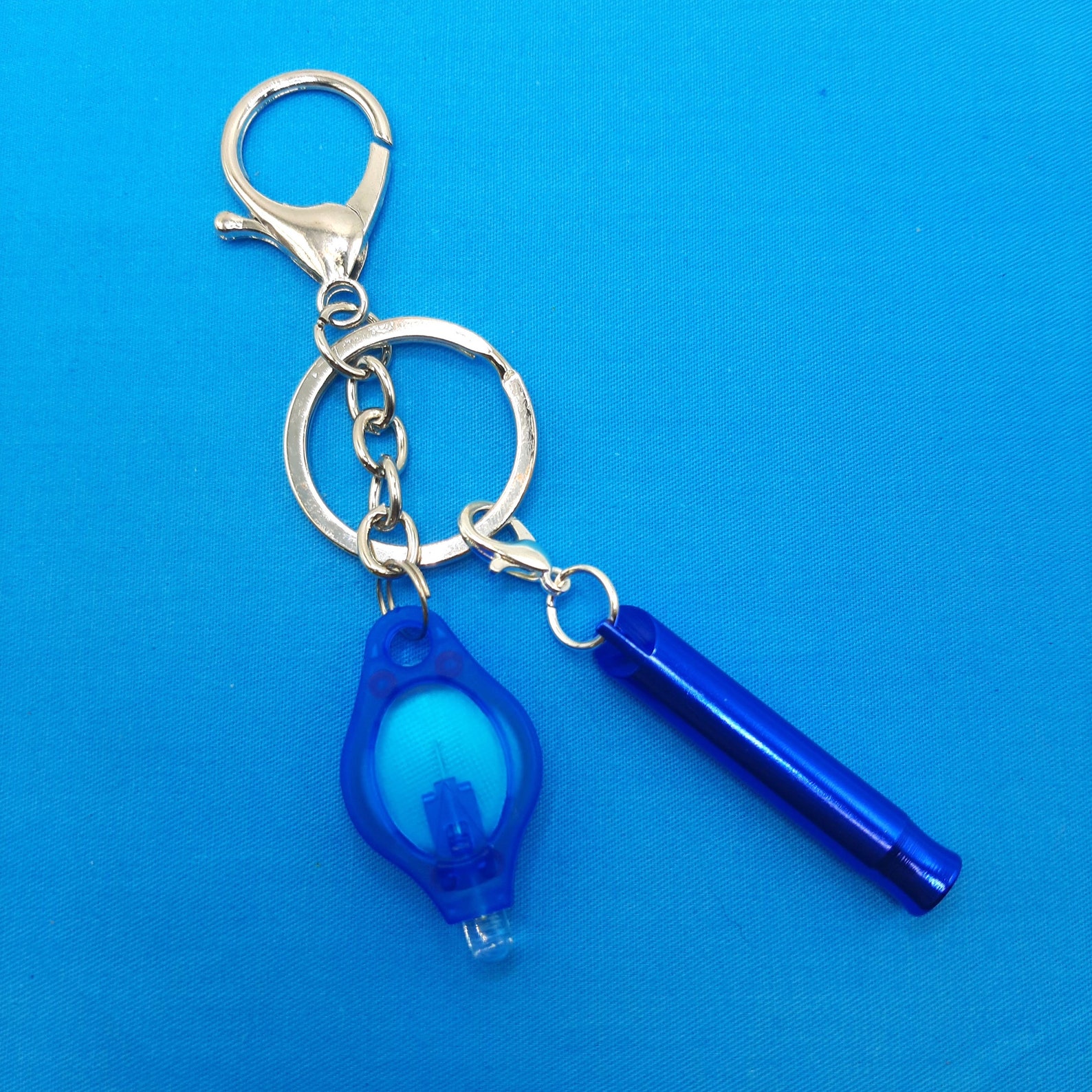Emergency Keychain: LED Flashlight & Piercing Whistle - Etsy