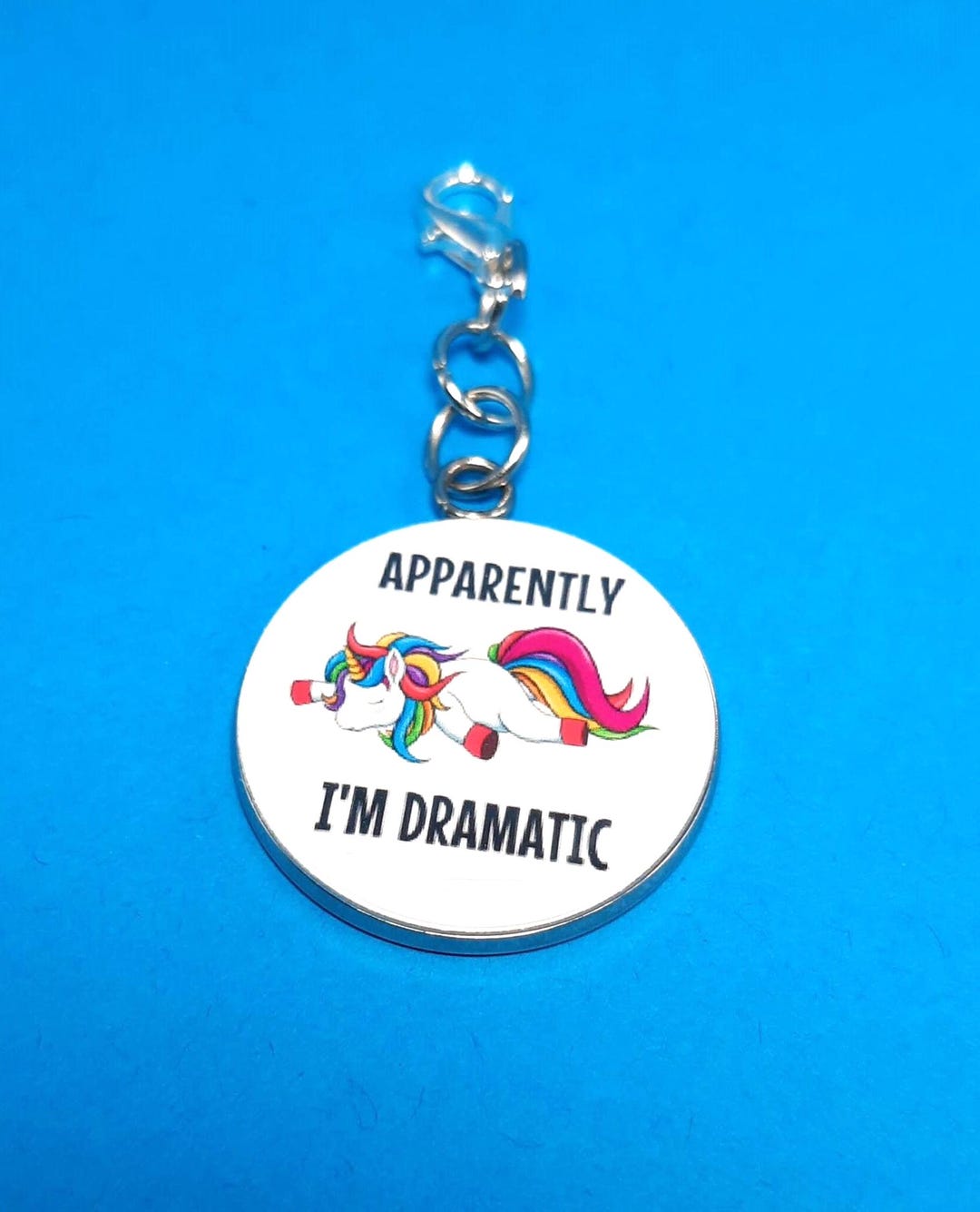 Charm Apparently I'm Dramatic - Unicorn - 1" or 1.25" Design - Badge ...
