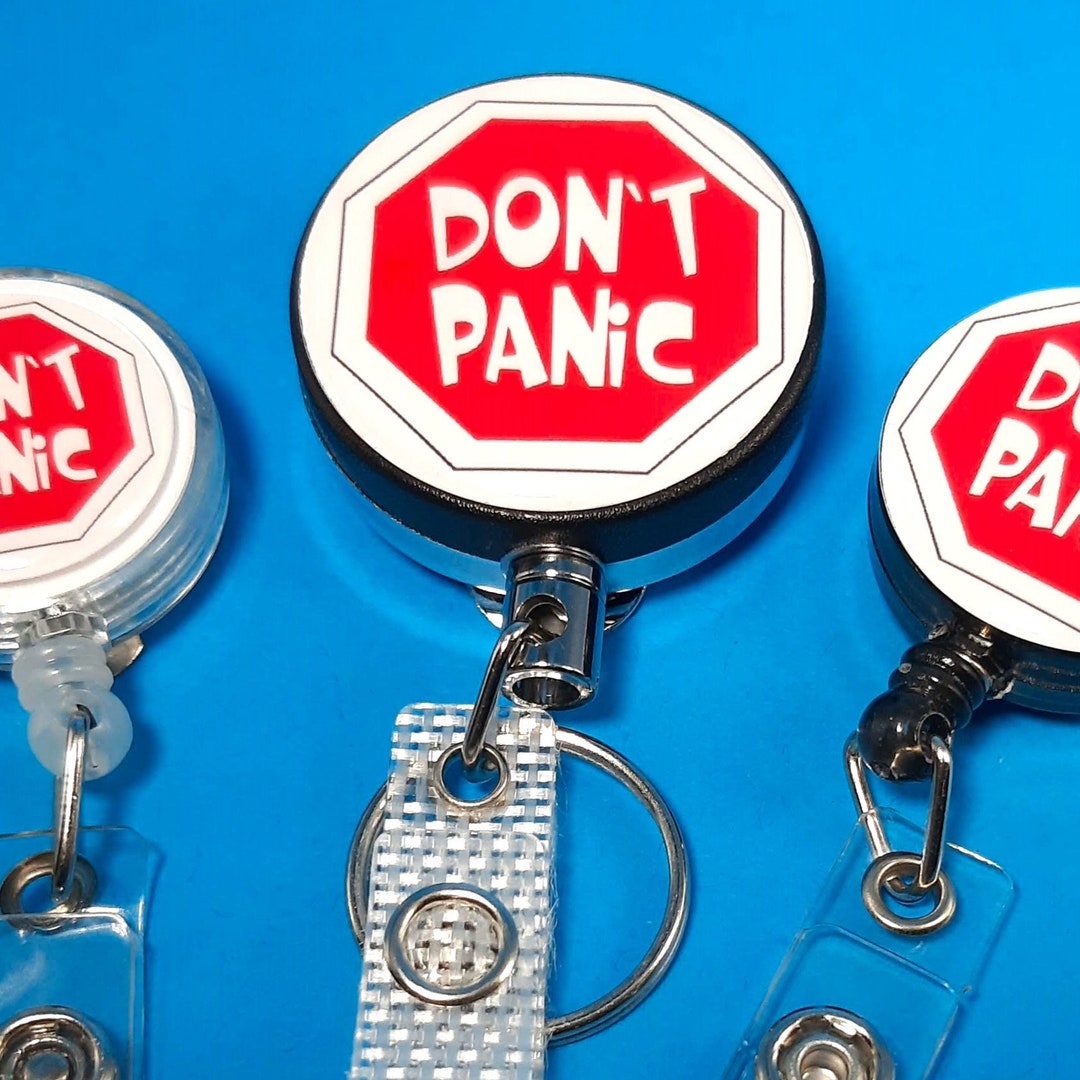 Don't Panic Stop Sign Badge Reels or Stethoscope ID Tags BR-M1008B - Etsy