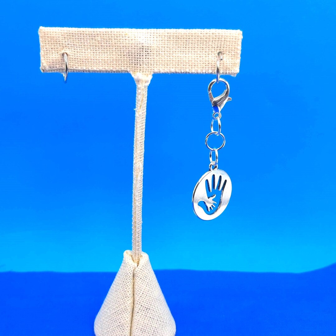 Hand in Hand Family Charm: Badge Reel Accessory - Etsy
