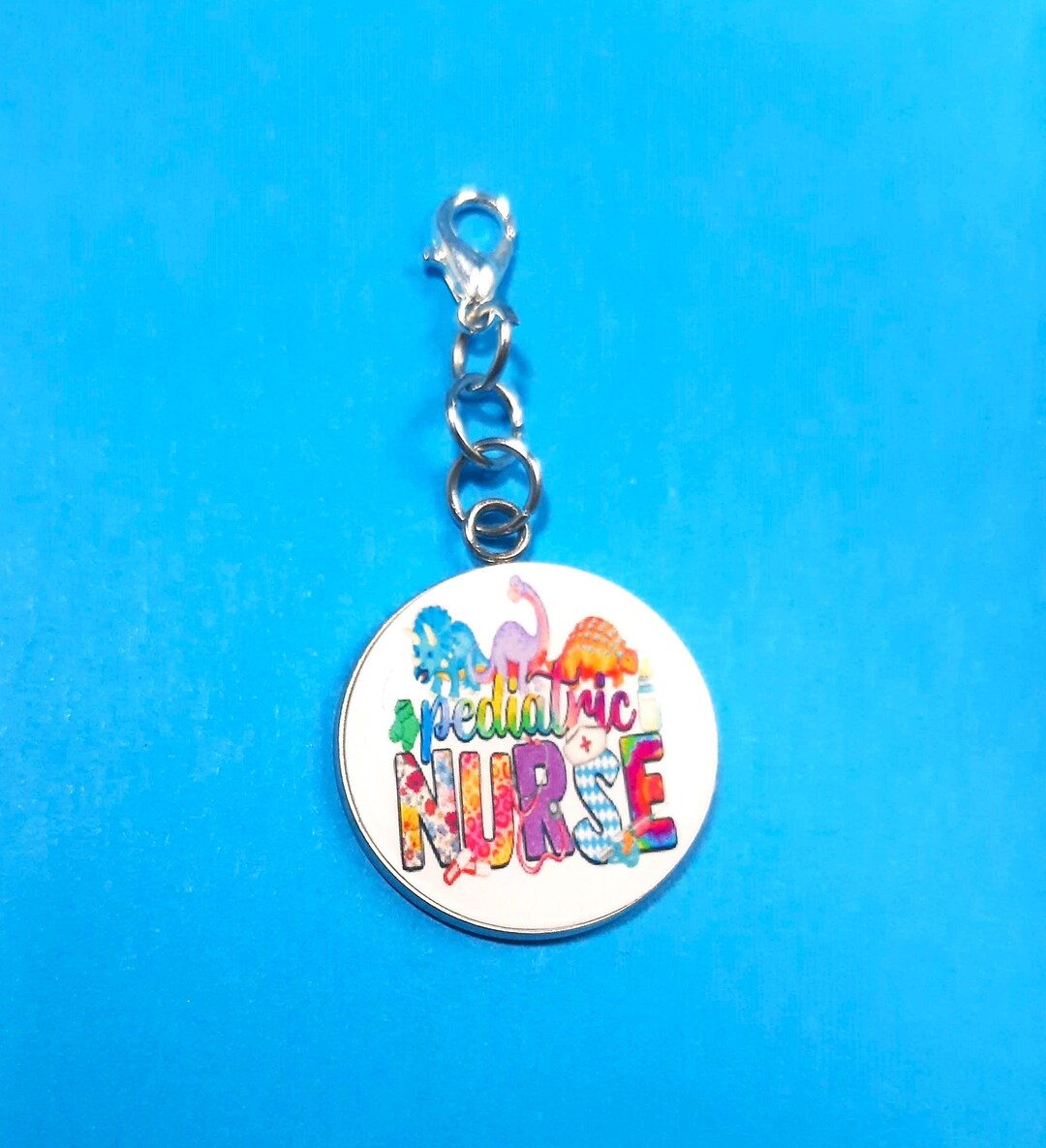 Charm Pediatric Nurse - 1" Design - Badge Reel Charm CH-M1014H - Etsy