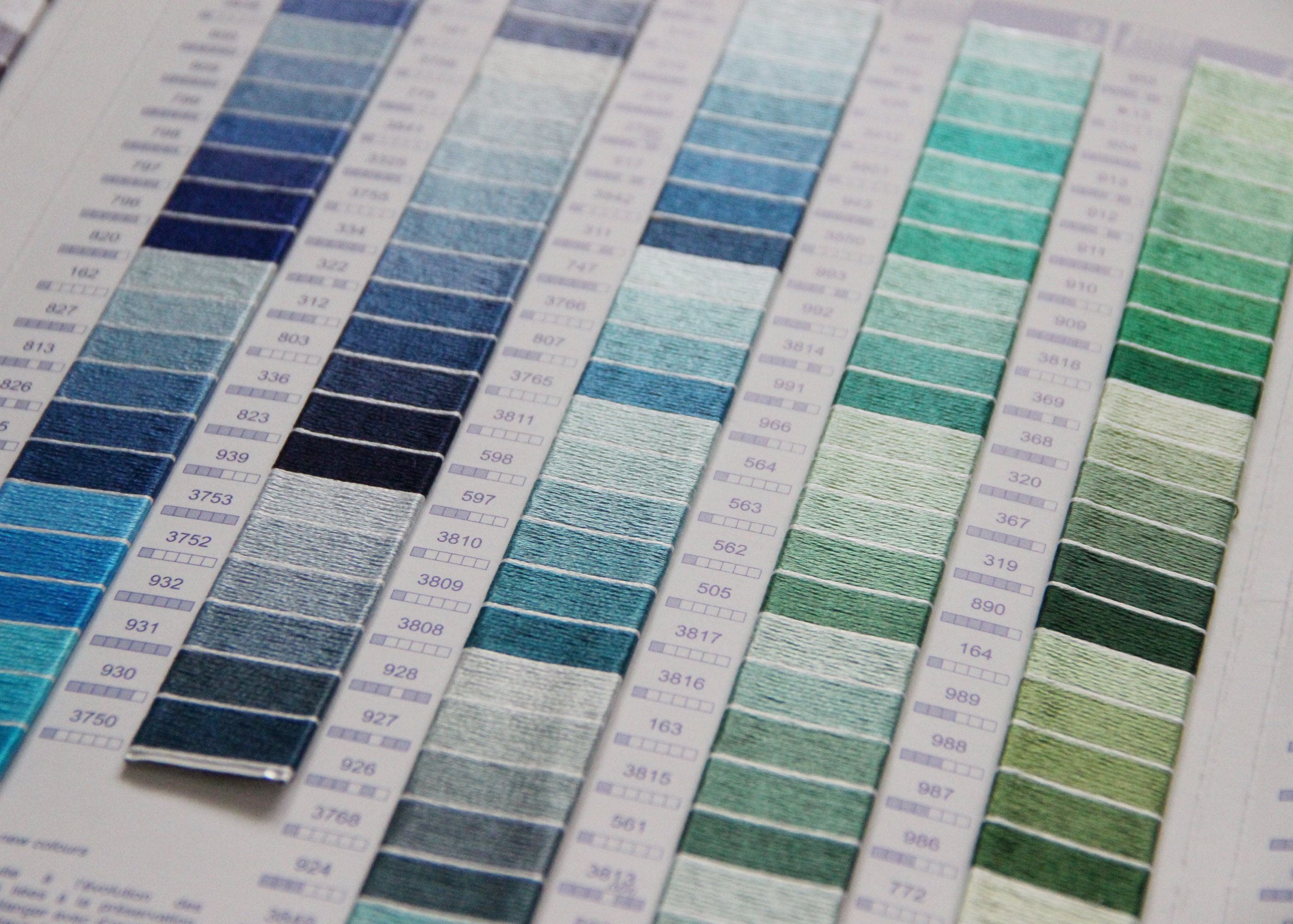 DMC Floss Color Chart 500 Real Thread DMC Needlework Threads | Etsy