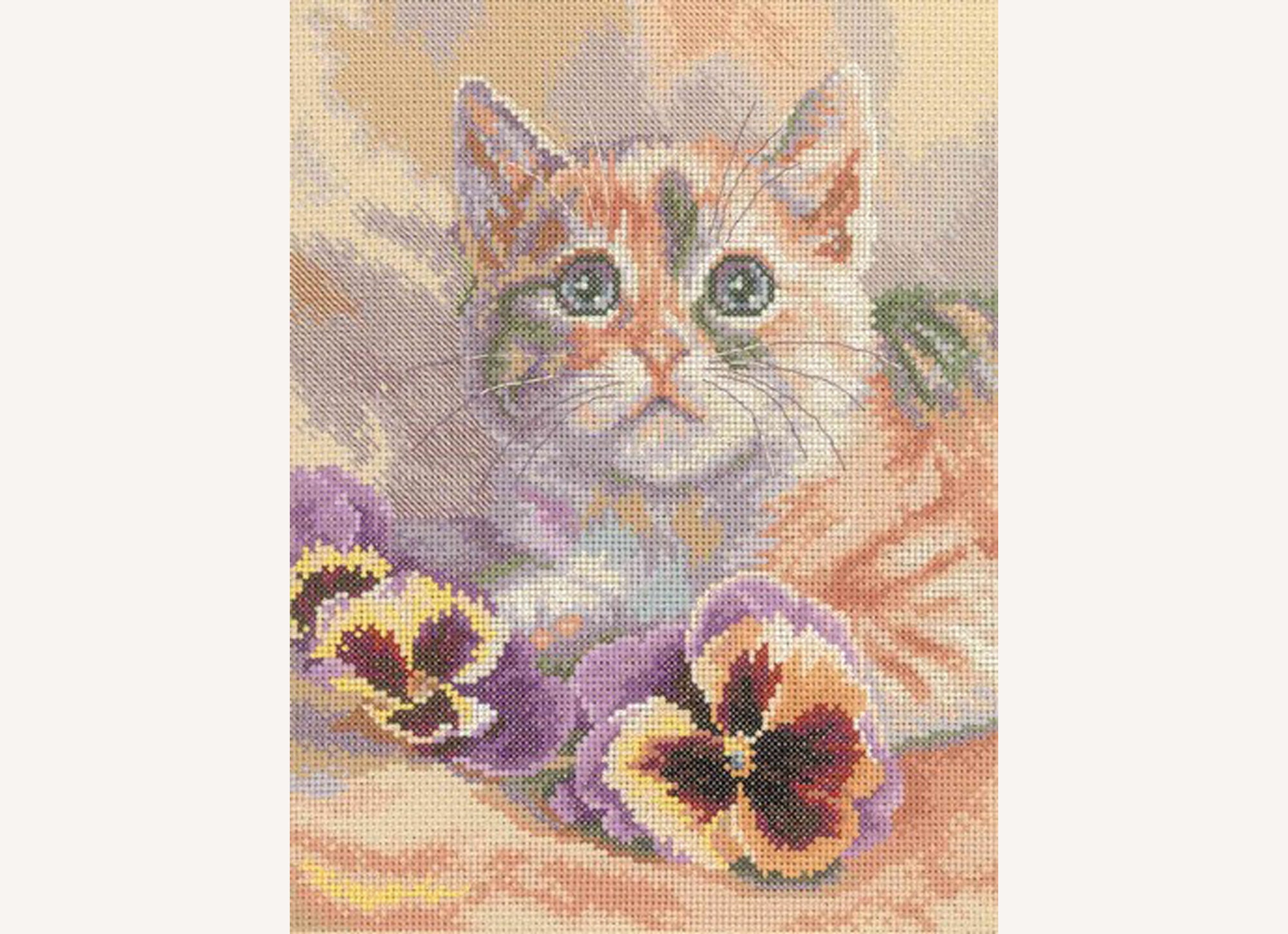 Cat Cross Stitch Kit Kitty Cross Stitch Pet Counted Cross | Etsy