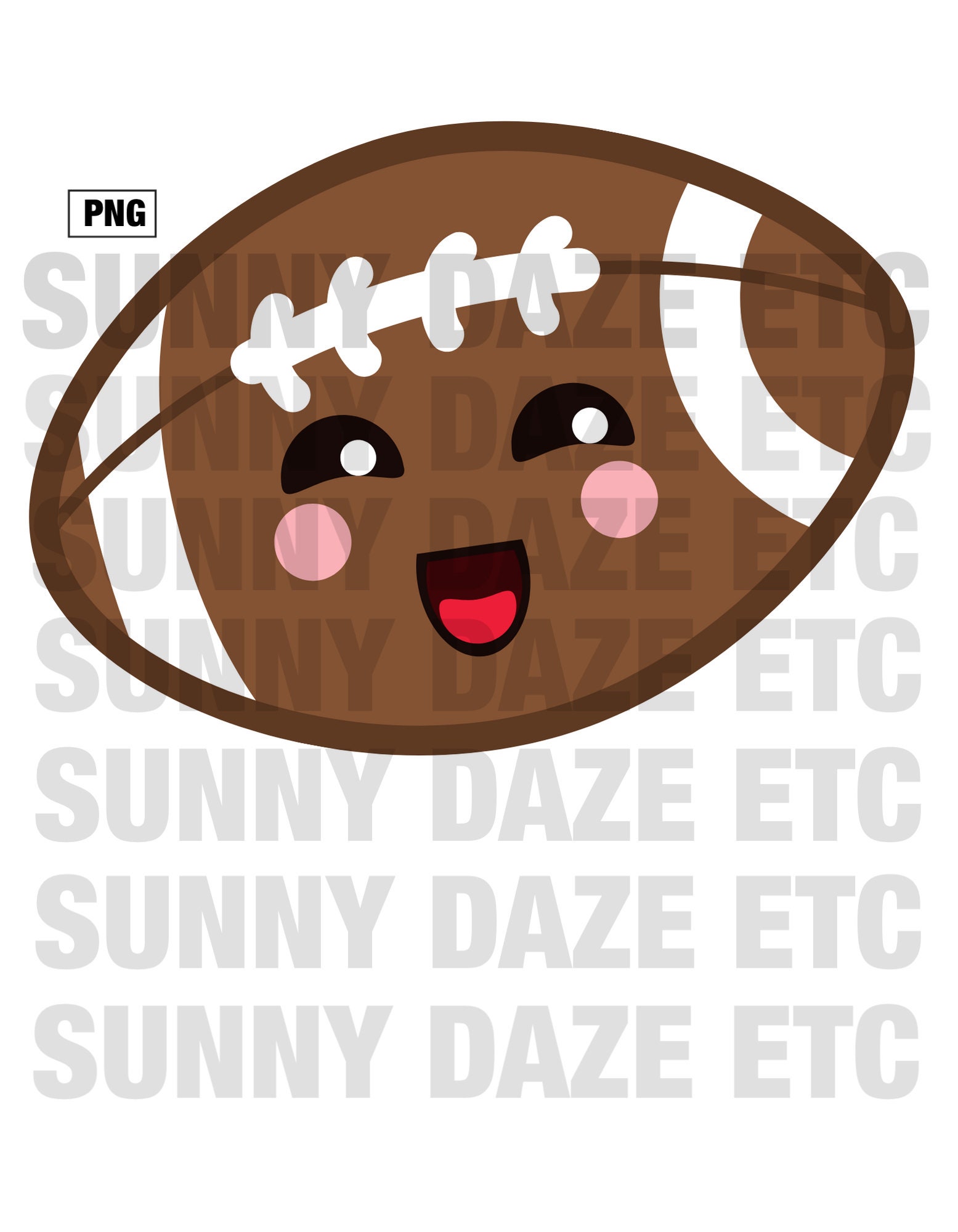 Cute Kawaii Football PNG Digital Download | Etsy