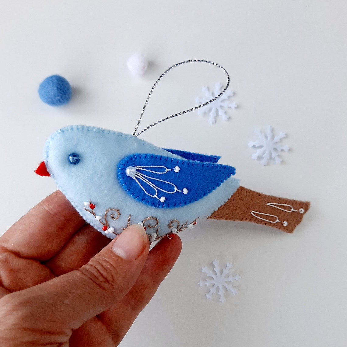 Blue Bird Easy Pdf Pattern Bird Sewing Pattern Pdf - Etsy