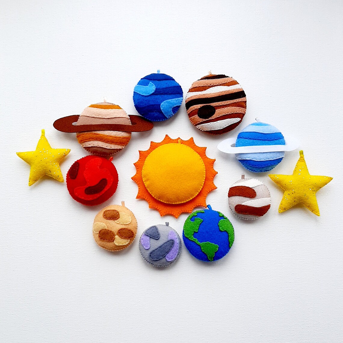Felt Solar System Mobile Space Nursery Toys Felt Planets - Etsy