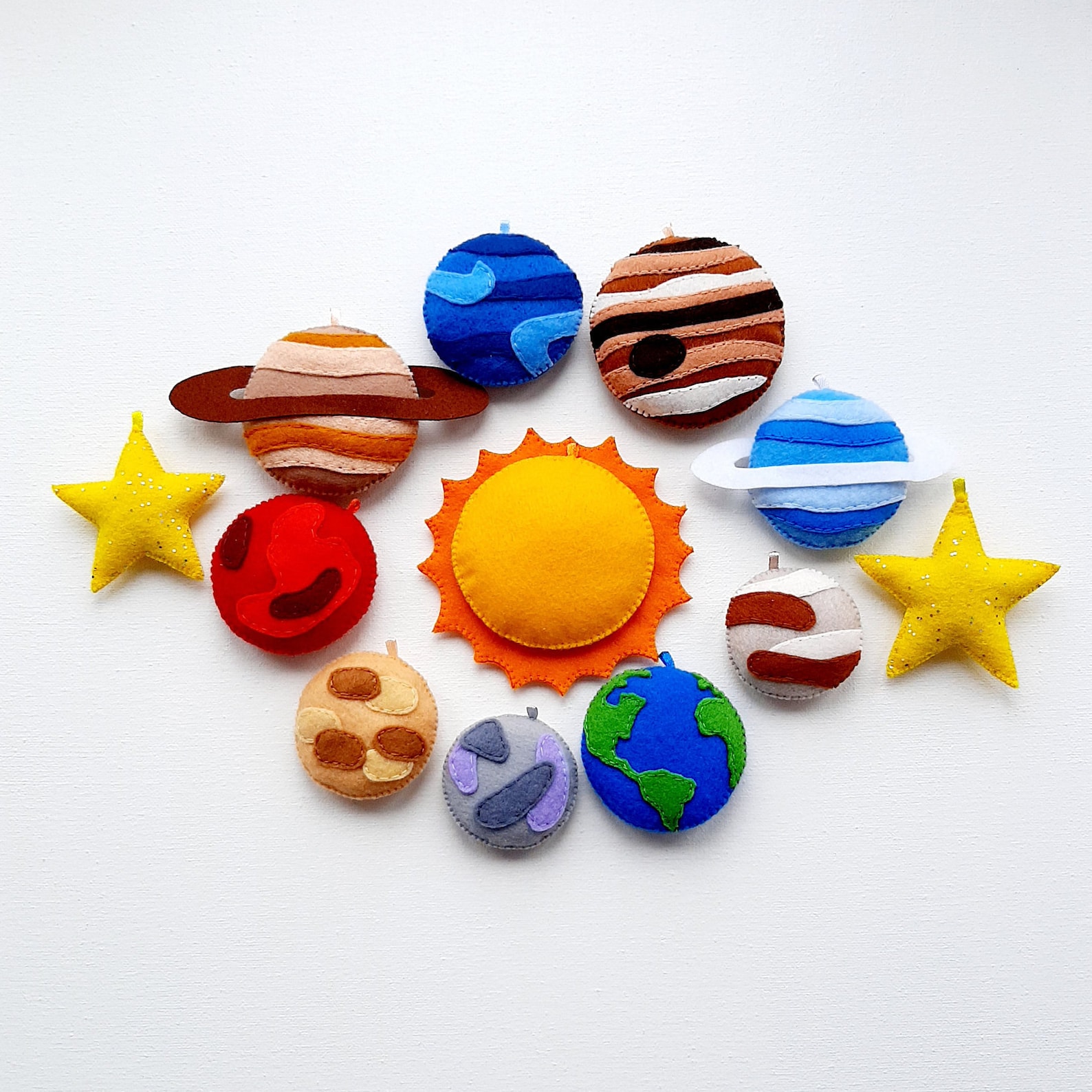 Felt Solar System Mobile Space Nursery Toys Felt Planets - Etsy