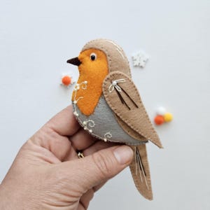 Felt Robin PDF, SVG Pattern, Bird Easy Sewing Pattern, Christmas ...