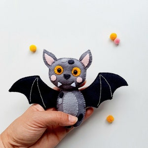Bat Sewing Pattern Felt Pattern Pdf Easy PDF Pattern Felt Halloween Bat ...