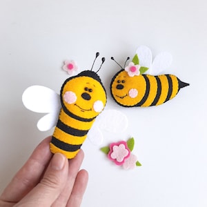 Cute Bumble Bee Felt Sewing Pattern PDF/SVG Bumble Bee Accessories Soft ...