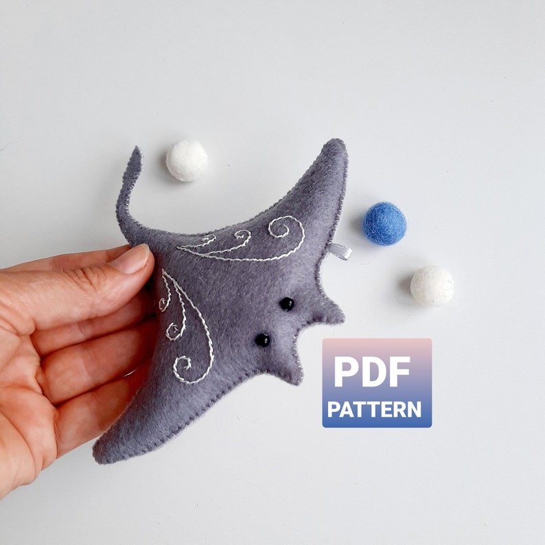 Stingray. Manta Ray Pattern Felt Garland Sea Life Felt - Etsy