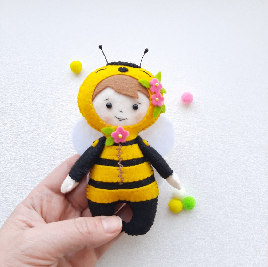 Bee Plush Pattern Bee Sewing Pattern Pdf Felt Doll Pattern Bee | Etsy