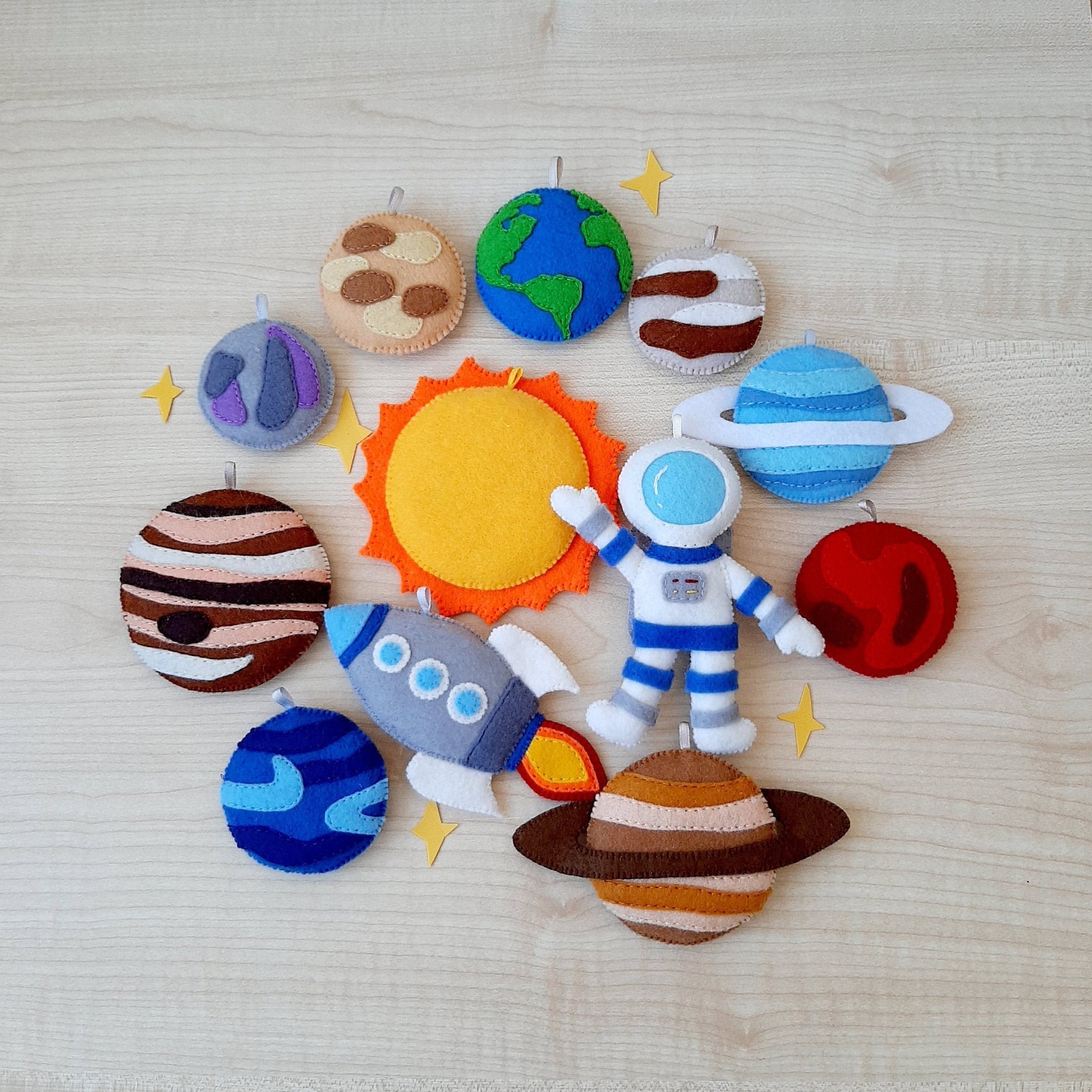 Felt Solar System Planets With Dwarf Planets Set Stuffed - Etsy Canada