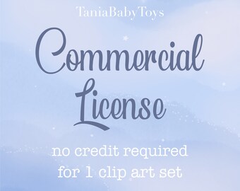 Commercial License, Digital Download Printable Clipart, Single Product ...