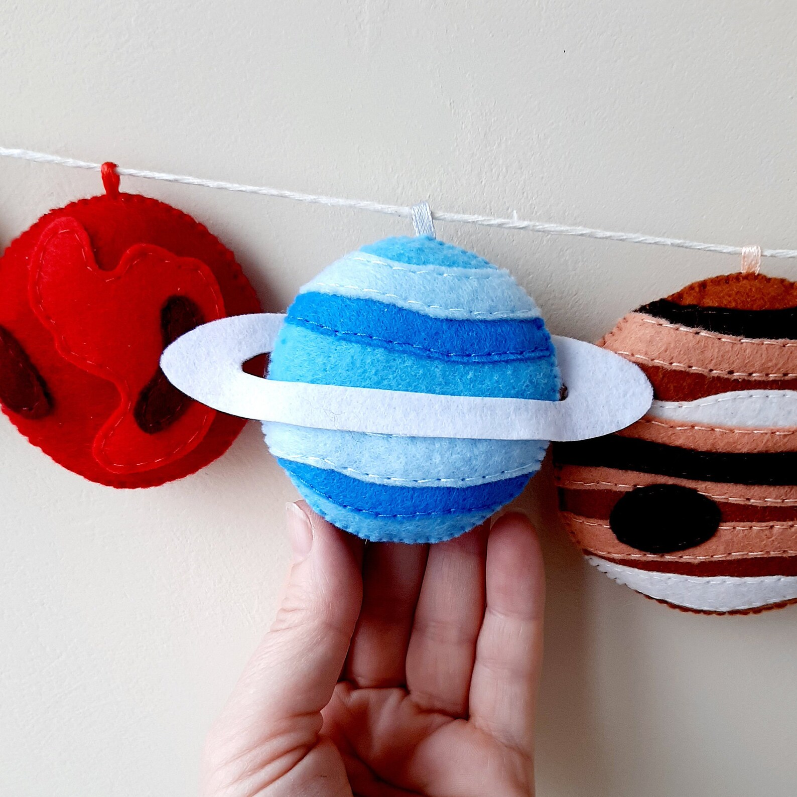 Felt Solar System Mobile Space Nursery Toys Felt Planets - Etsy