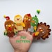 Farm Animal Finger Puppets Pattern Felt Hen Rooster Chick - Etsy