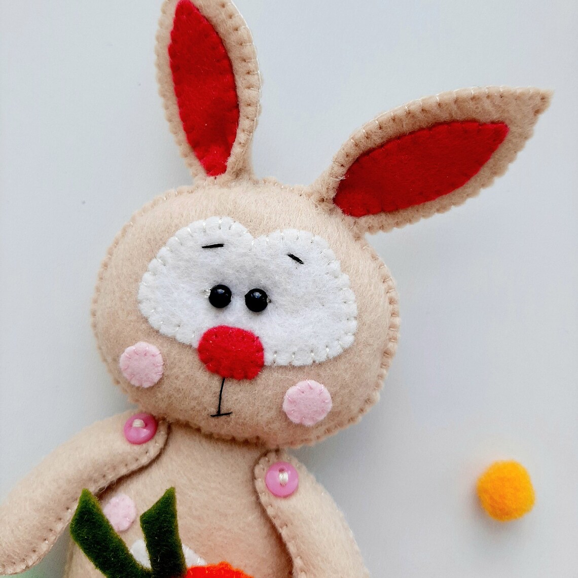 Rabbit Handmade Doll Pattern Bunny Pattern Felt Sewing Animals Rabbit ...