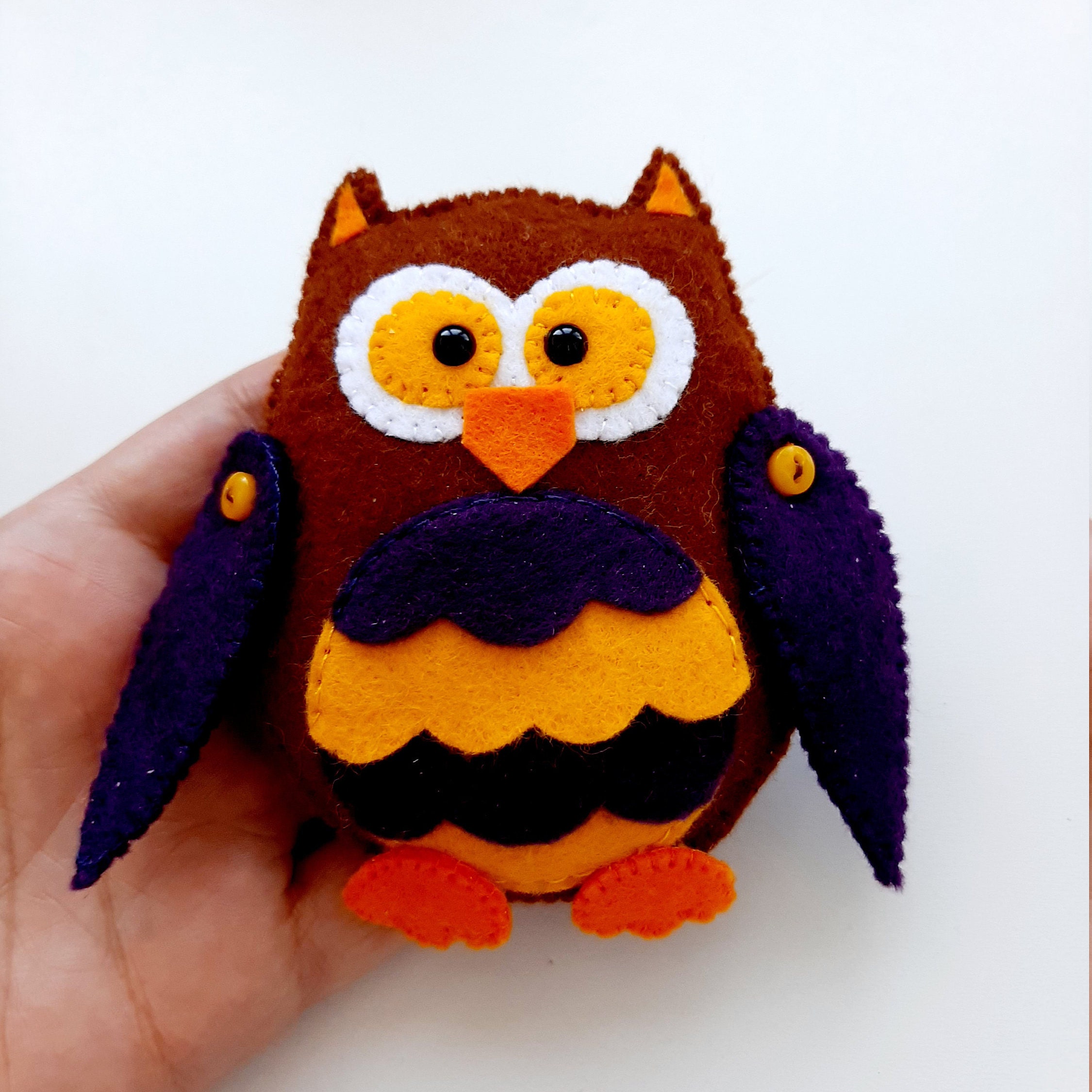 Owl Sewing Pattern Felt Owl Pattern Pdf Easy PDF Pattern Felt | Etsy