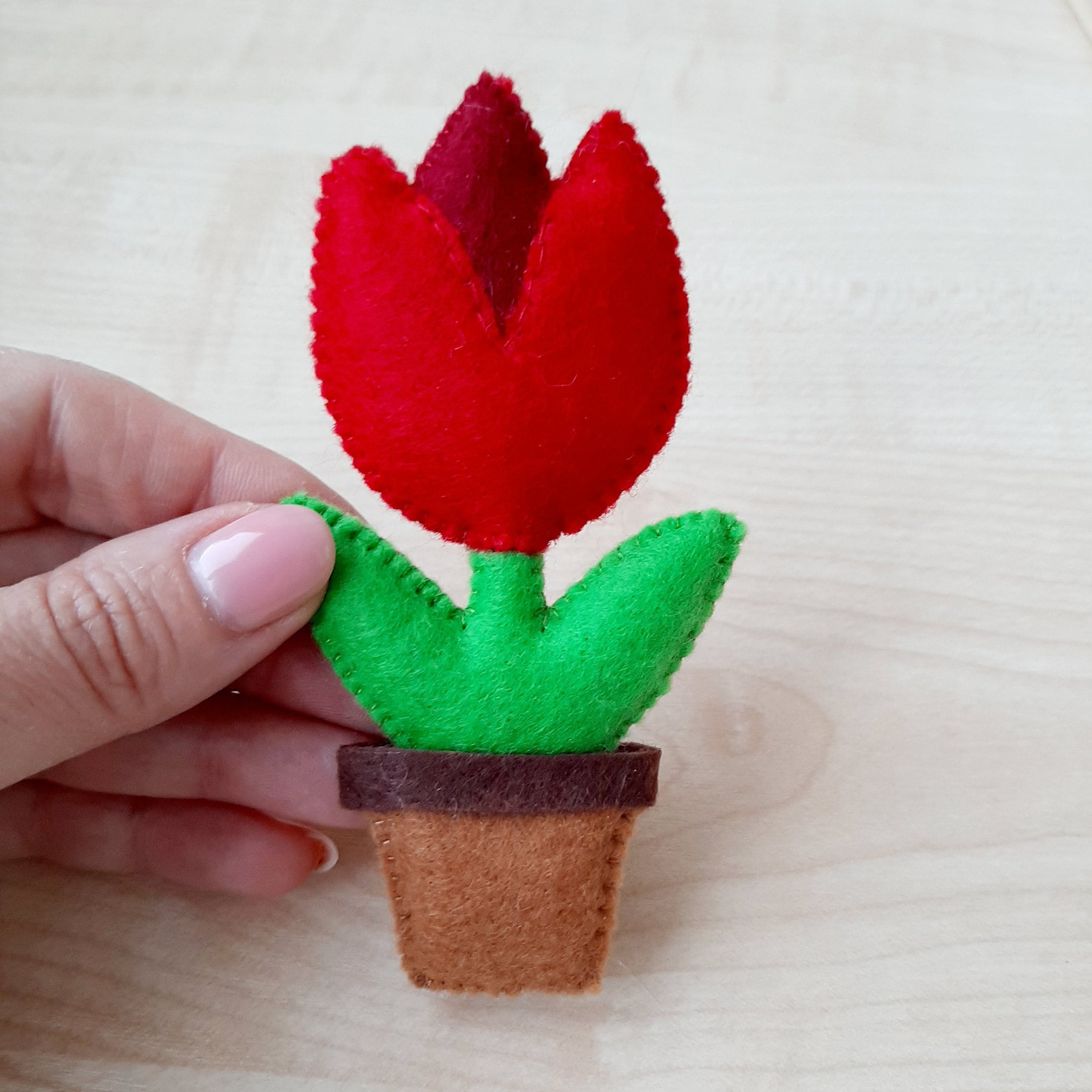 Spring Tulip Pdf Felt Flower Pattern Flower Template Plush Toy | Etsy