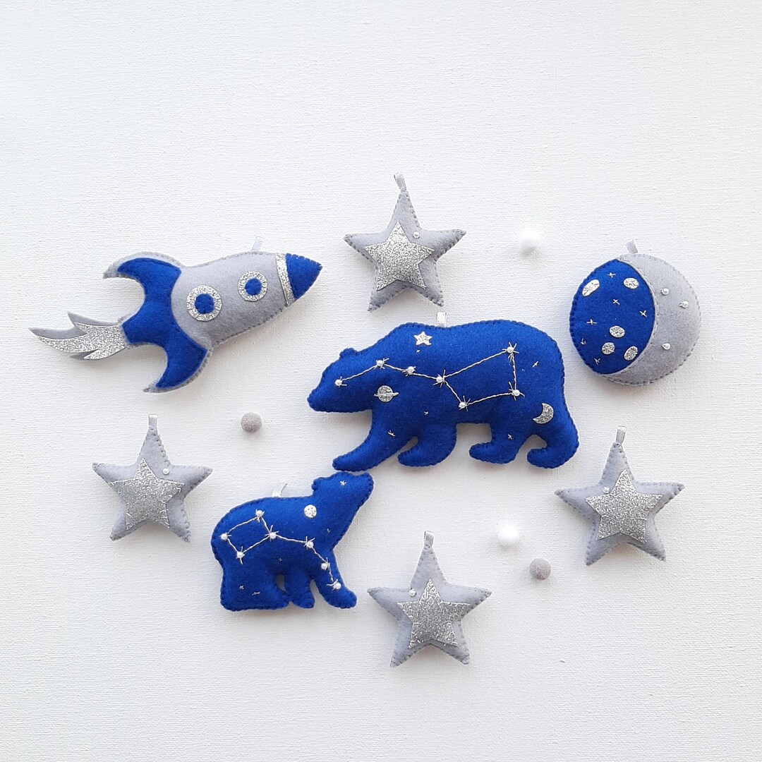Space Themed Nursery Celestial Decor Felt Constellation Outer Space ...