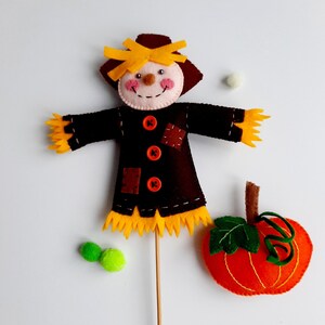Scarecrow Pattern Felt Sewing Fall Scarecrow Pumpkin Ornament PDF ...
