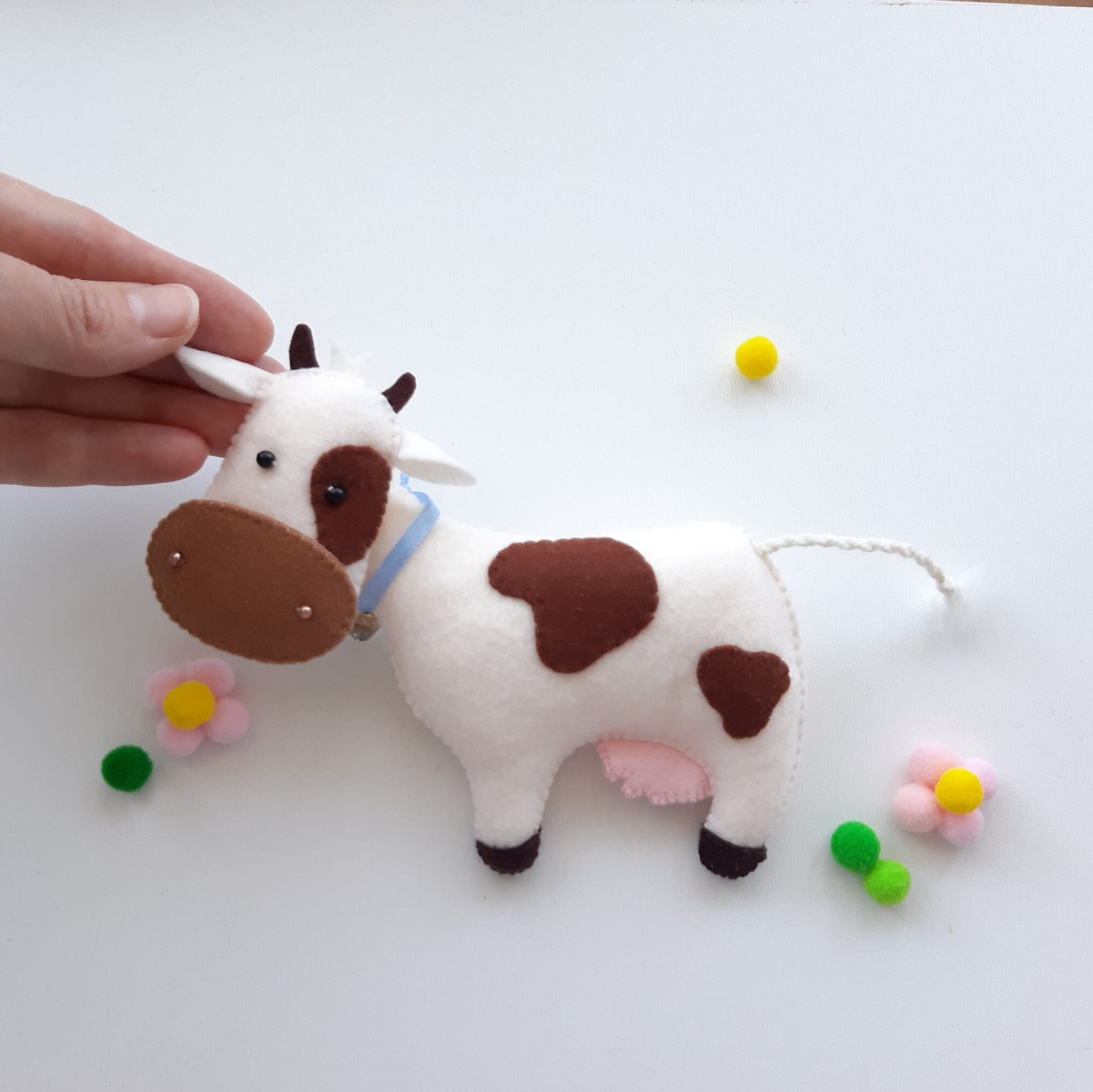 Cow Sewing Pattern PDF Farm Animal Ornament DIY Plush Cow Felt - Etsy ...