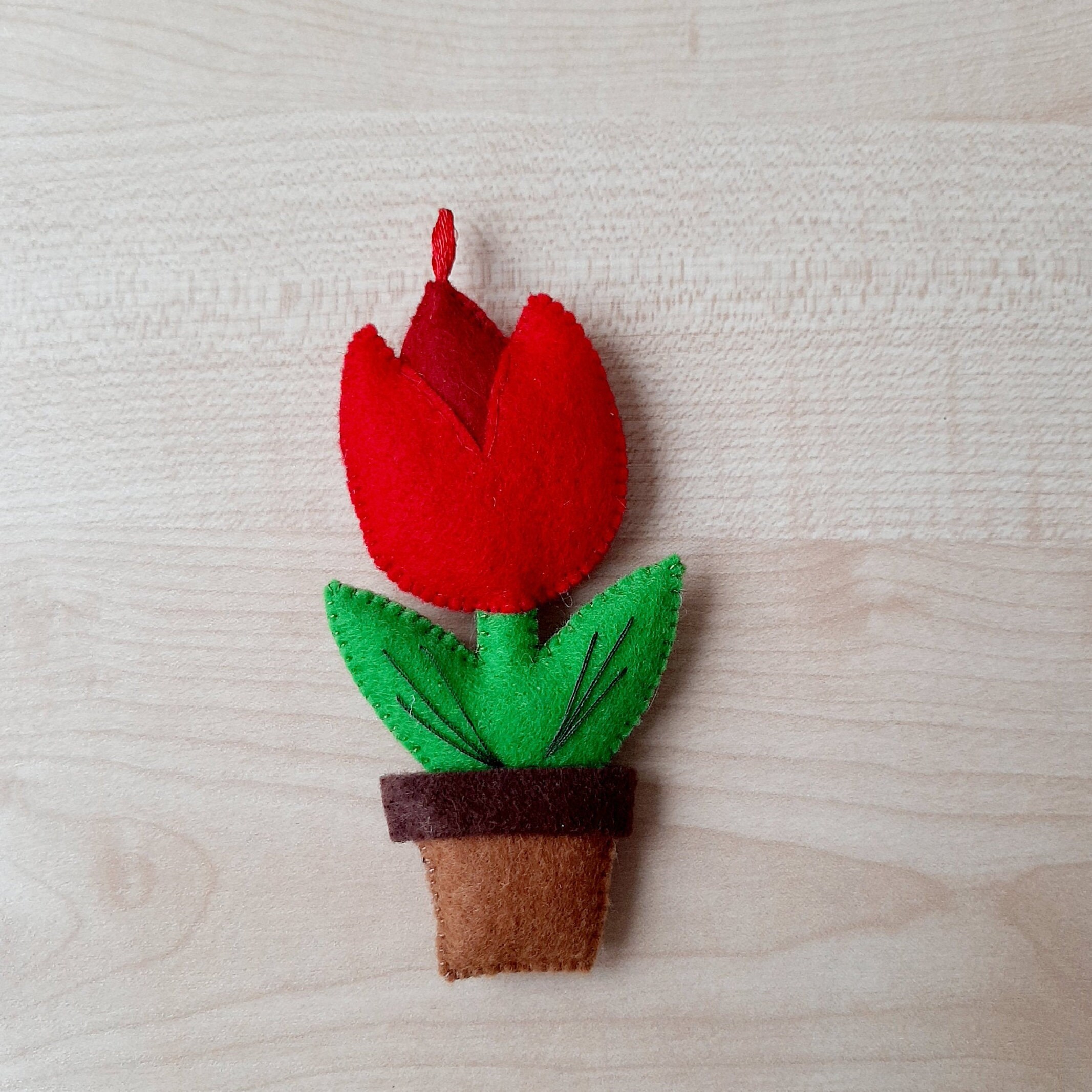 Spring Tulip Pdf Felt Flower Pattern Flower Template Plush Toy | Etsy