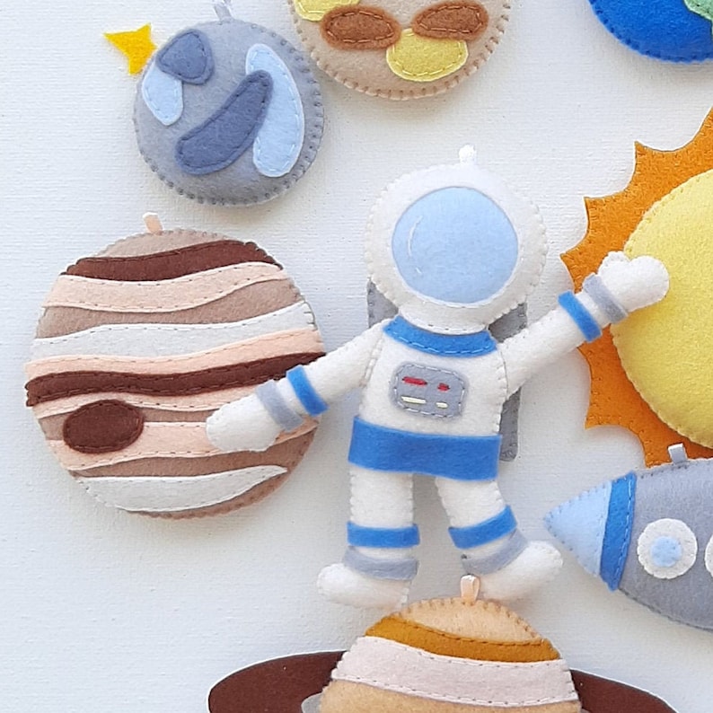 Felt Solar System Planets Hanging Planets Space Mobile | Etsy