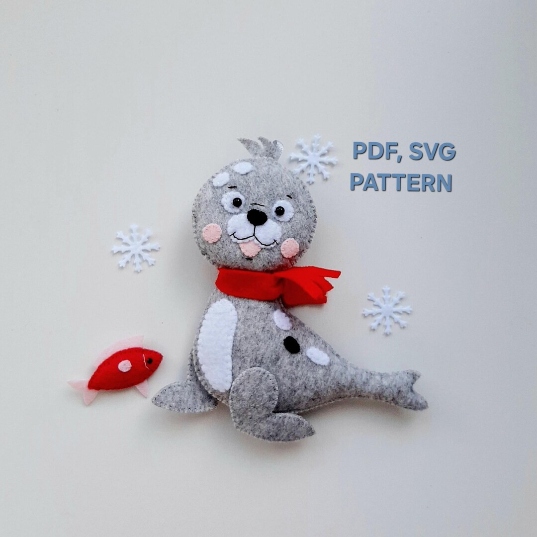 Fur Seal Sewing Pattern, Arctic Animals PDF SVG Pattern, Polar Animals ...