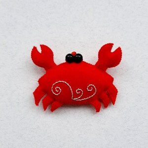 Crab Pattern. Felt Ornament. Ocean Pattern. Ornaments Crab. Felt ...
