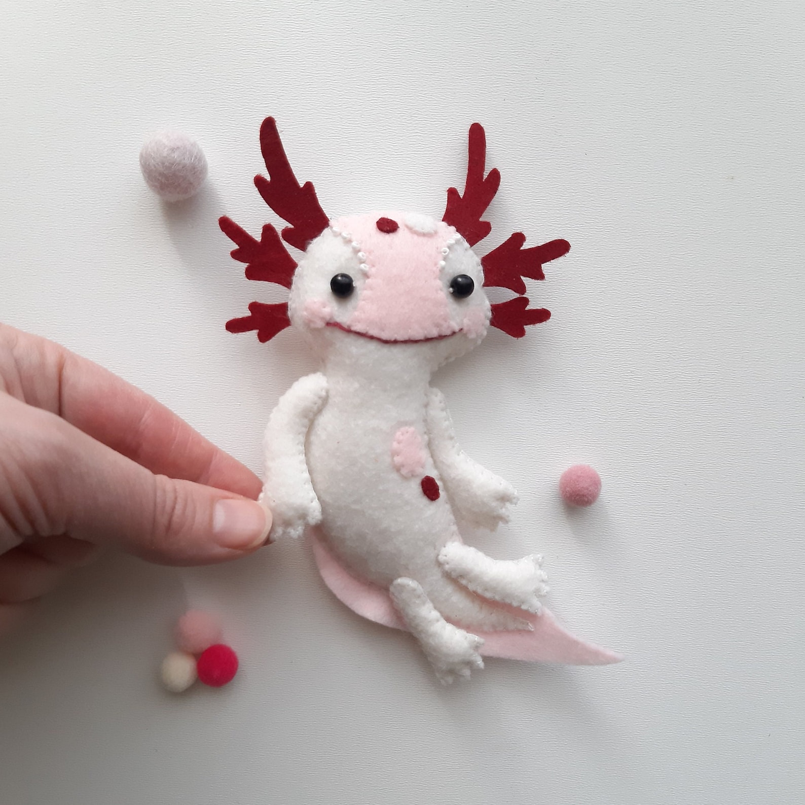 Axolotl Pattern Felt Sewing Axolotl Ornament DIY Plush PDF | Etsy