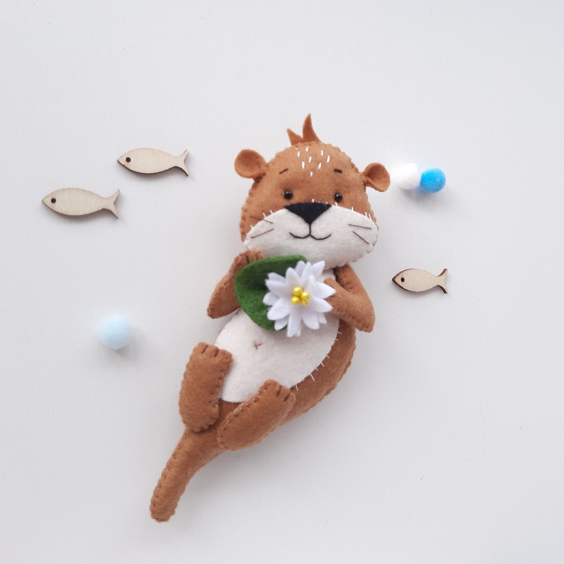 Otter Pattern Felt Sewing Otter Ornament DIY Plush PDF SVG Pattern ...