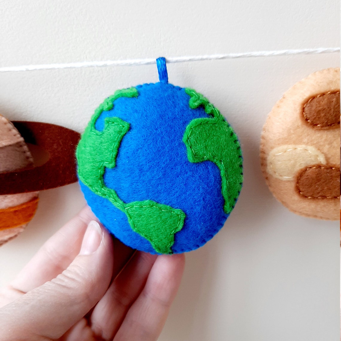 Felt Solar System Mobile Space Nursery Toys Felt Planets - Etsy