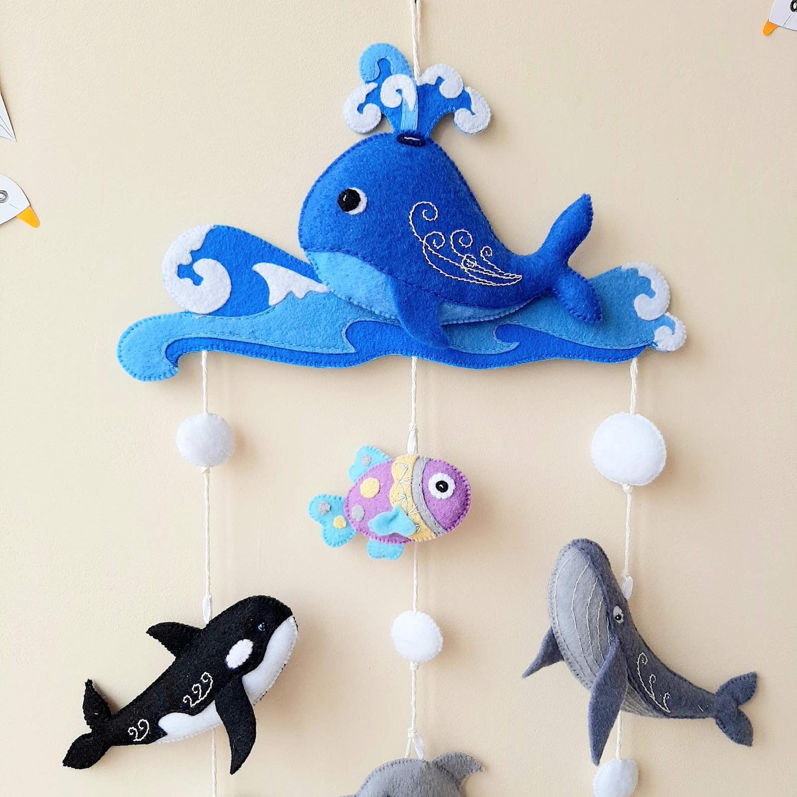 Blue Wave Pattern Felt PDF Sewing Patterns Download Ocean Wave - Etsy