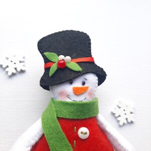 Snowman Sewing Pattern, Felt Tree Toy PDF SVG Pattern, Christmas ...