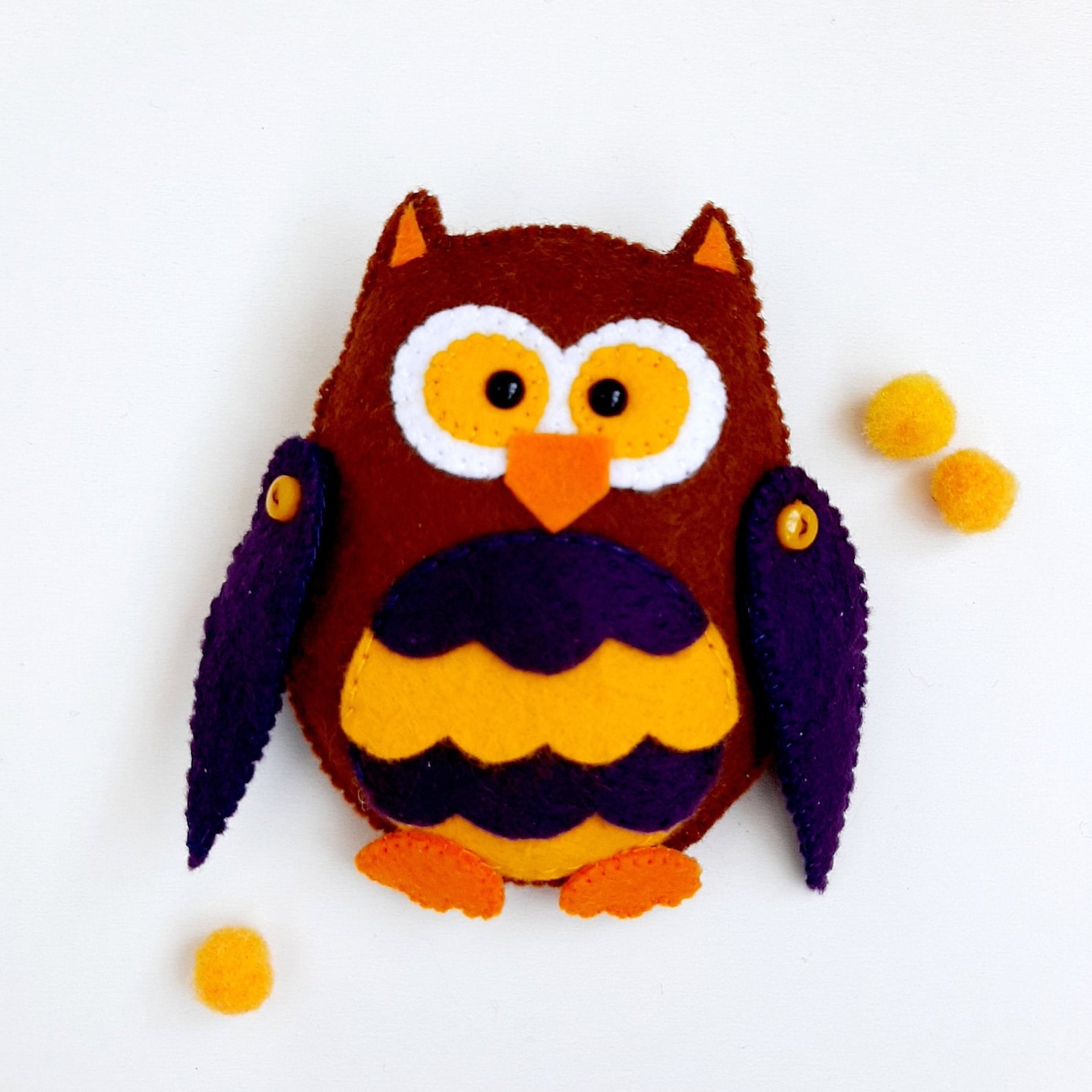 Owl Sewing Pattern Felt Owl Pattern Pdf Easy PDF Pattern Felt | Etsy